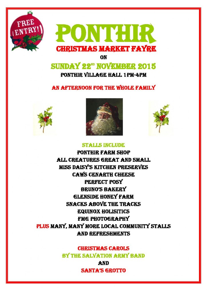 Ponthir Christmas Market Fayre – Ponthir Community Council